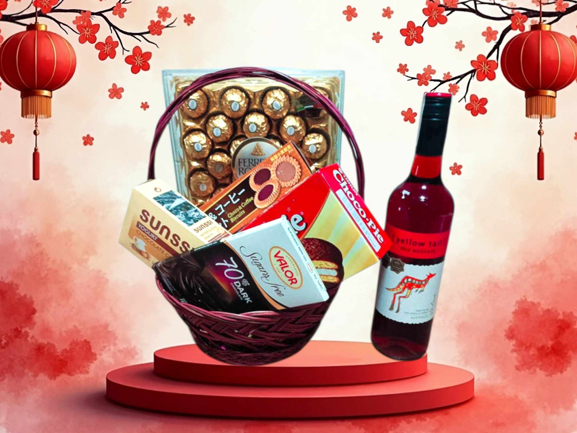 Gourmet Gift Wine Hamper – Online Flower Express
